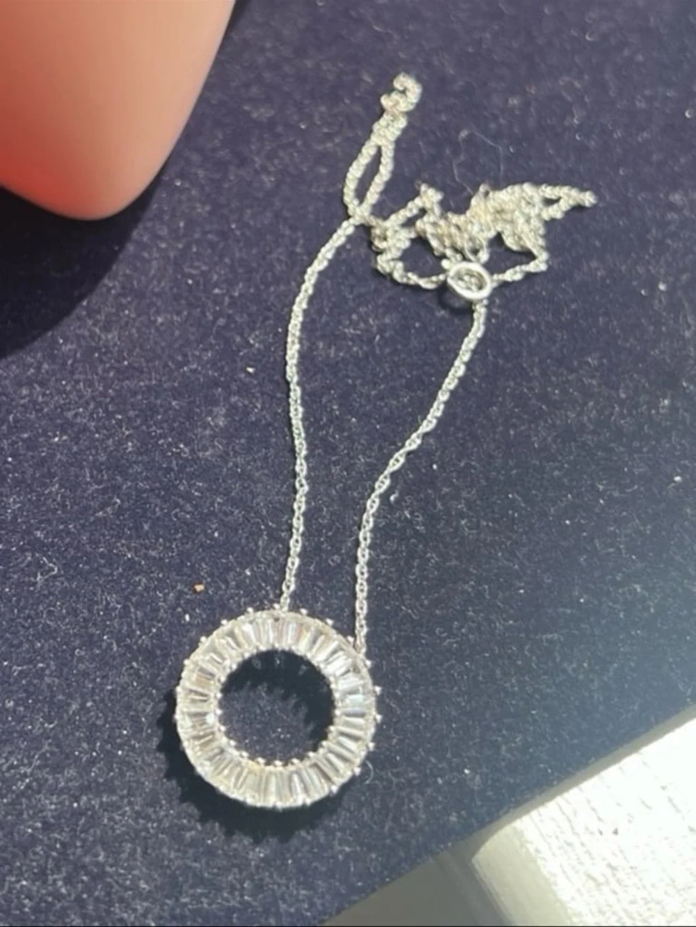 Zales | Jewelry | Zales Baguette White Labcreated Sapphire Circle ...